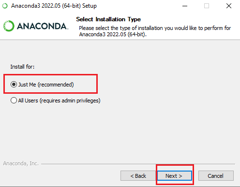Install Anaconda Python for Vision4D